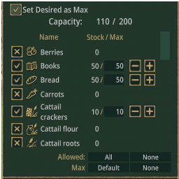 WarehouseMaxAmount | Thunderstore - The Timberborn Mod Database