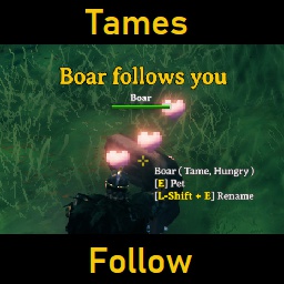 Tames Follow | Thunderstore - The Valheim Mod Database